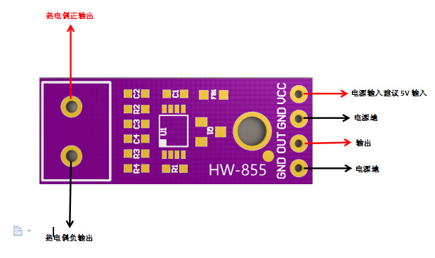 Factory Price HW-855 K-type thermocouple amplifier module 8495 AD8495 ...