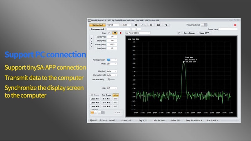Handheld Tiny Spectrum Analyzer 100KHz-5.3GHz 4 Inch Touch Screen RF ...