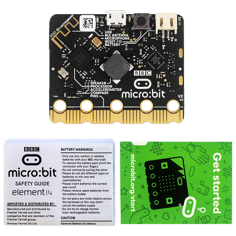 official BBC microbit v2 V2.2 pocket size board to learn Makecode and python programming for ...