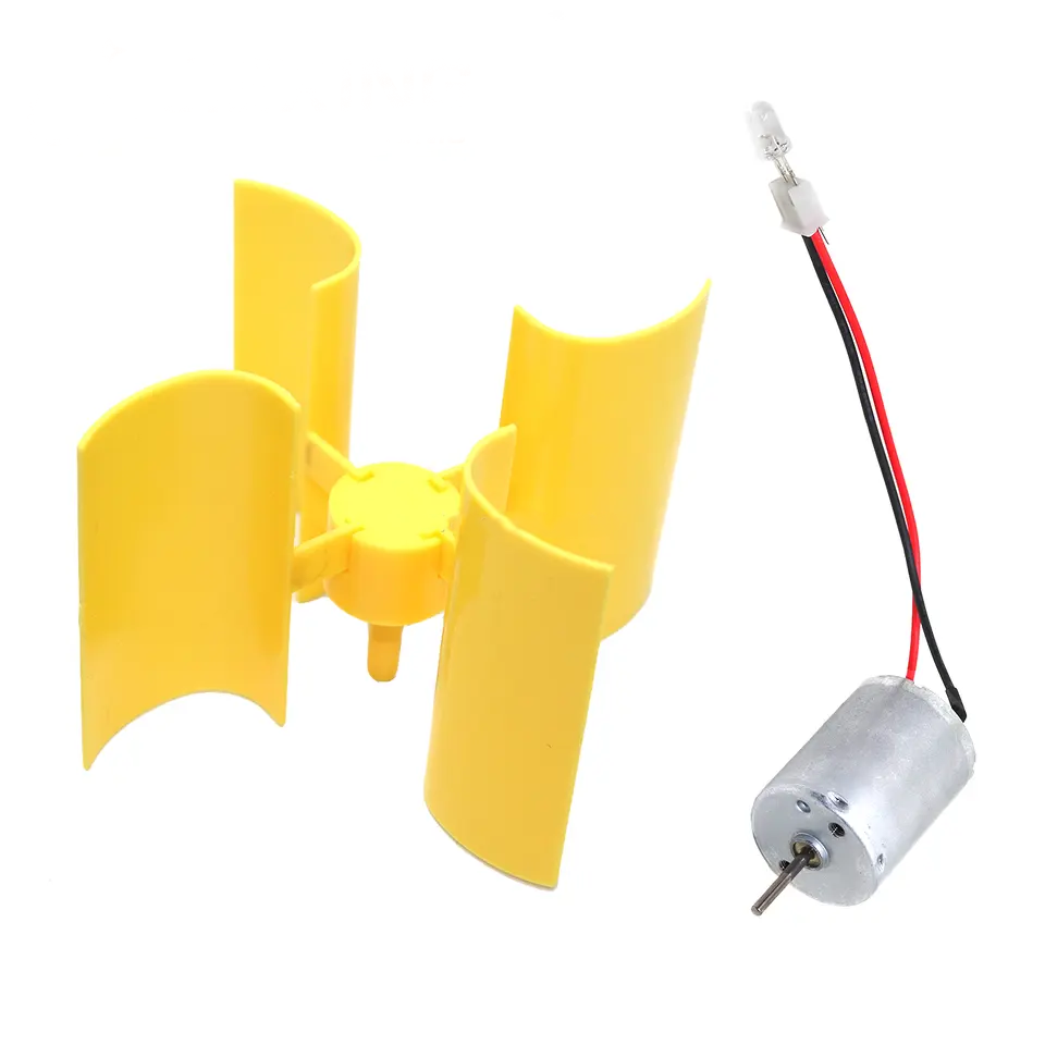Vertical Axis Miniature Wind Turbine Small DC Motor DIY Kits Physical ...